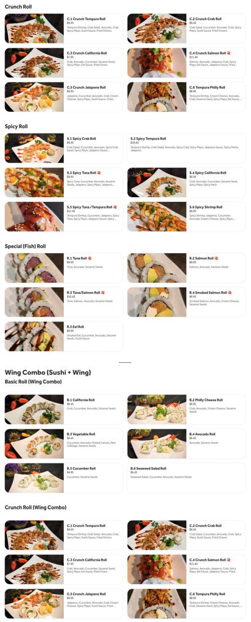 Chick N Roll menu in Portsmouth, Virginia, USA