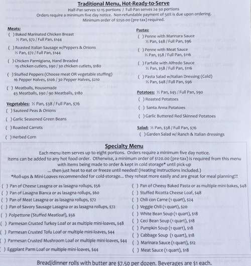 Vinnie's Italian Eatery menu in Utica, Michigan, USA