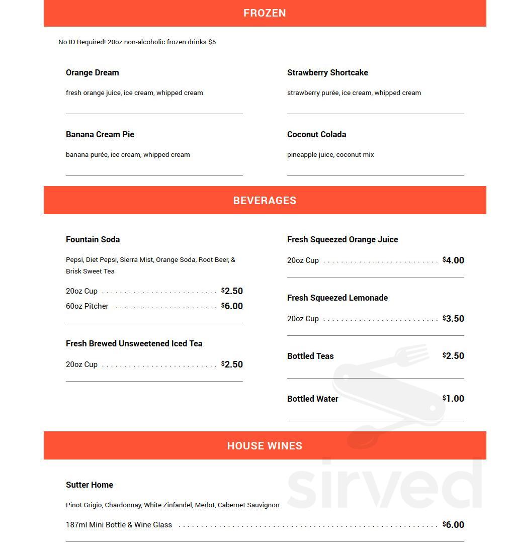 The Sawmill menu in Seaside Park, New Jersey, USA