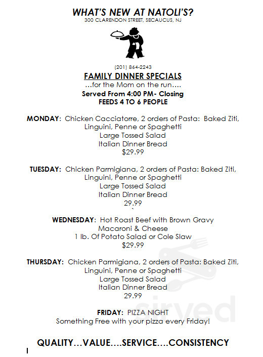 Menu - Secaucus NJ's Natoli's Italian Deli | Sirved