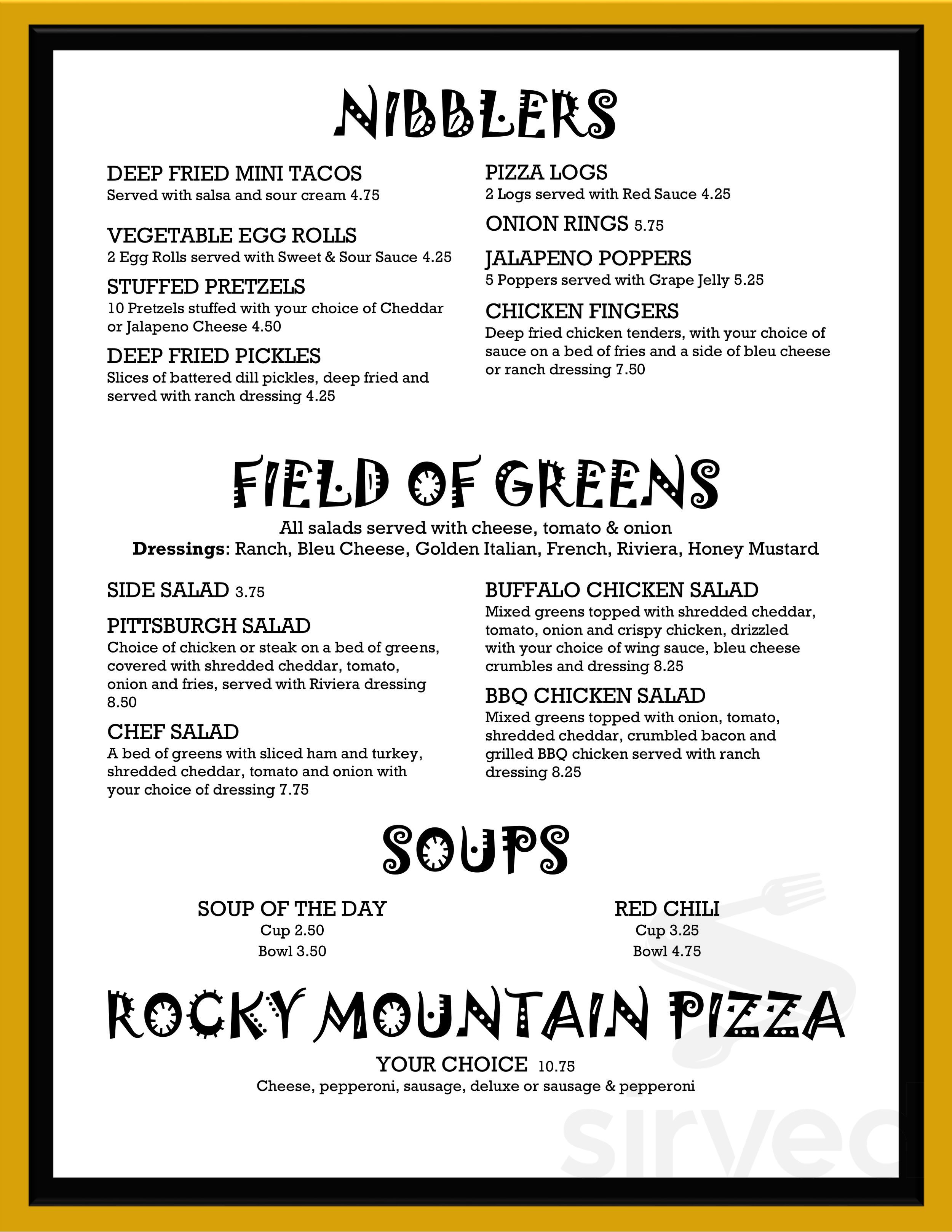 West Hill Grill menu in Littleton, Colorado, USA