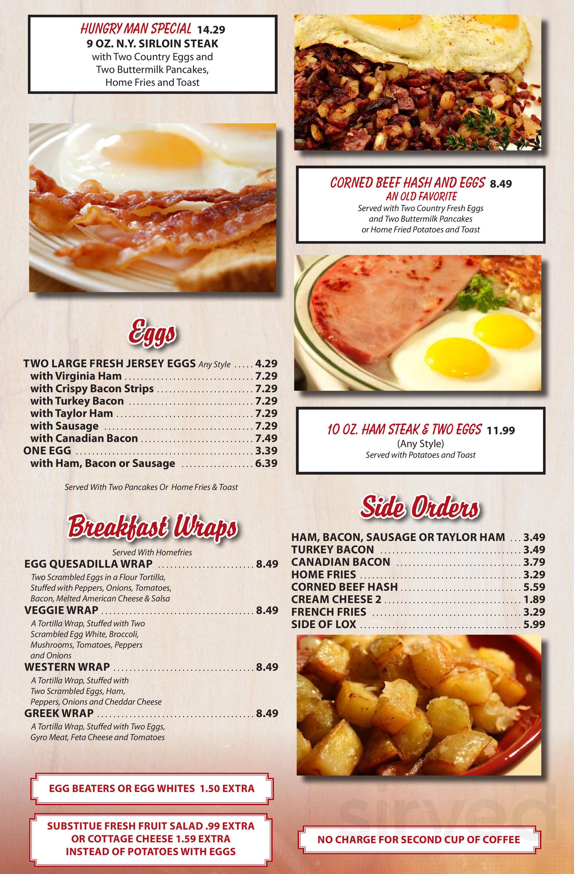 Park Place Diner menus in Matawan, New Jersey, United States