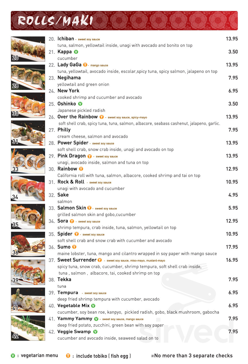 Ozora Sushi Restaurant menu in Concord, California, USA