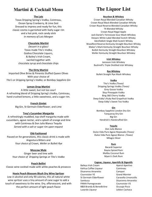 The Grape Taste Restaurant menu in Lake Jackson, Texas, USA
