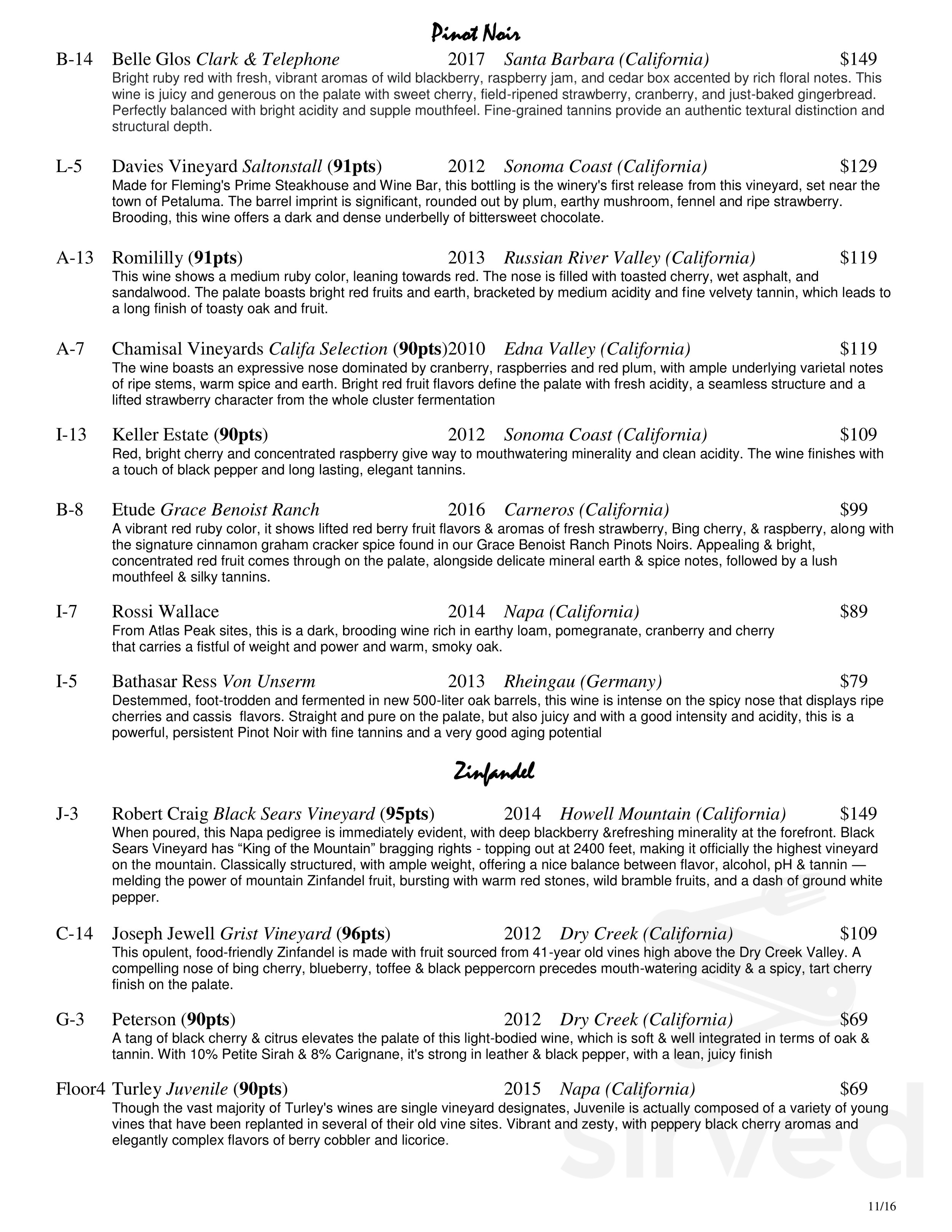 The Grape Taste Restaurant menu in Lake Jackson, Texas, USA