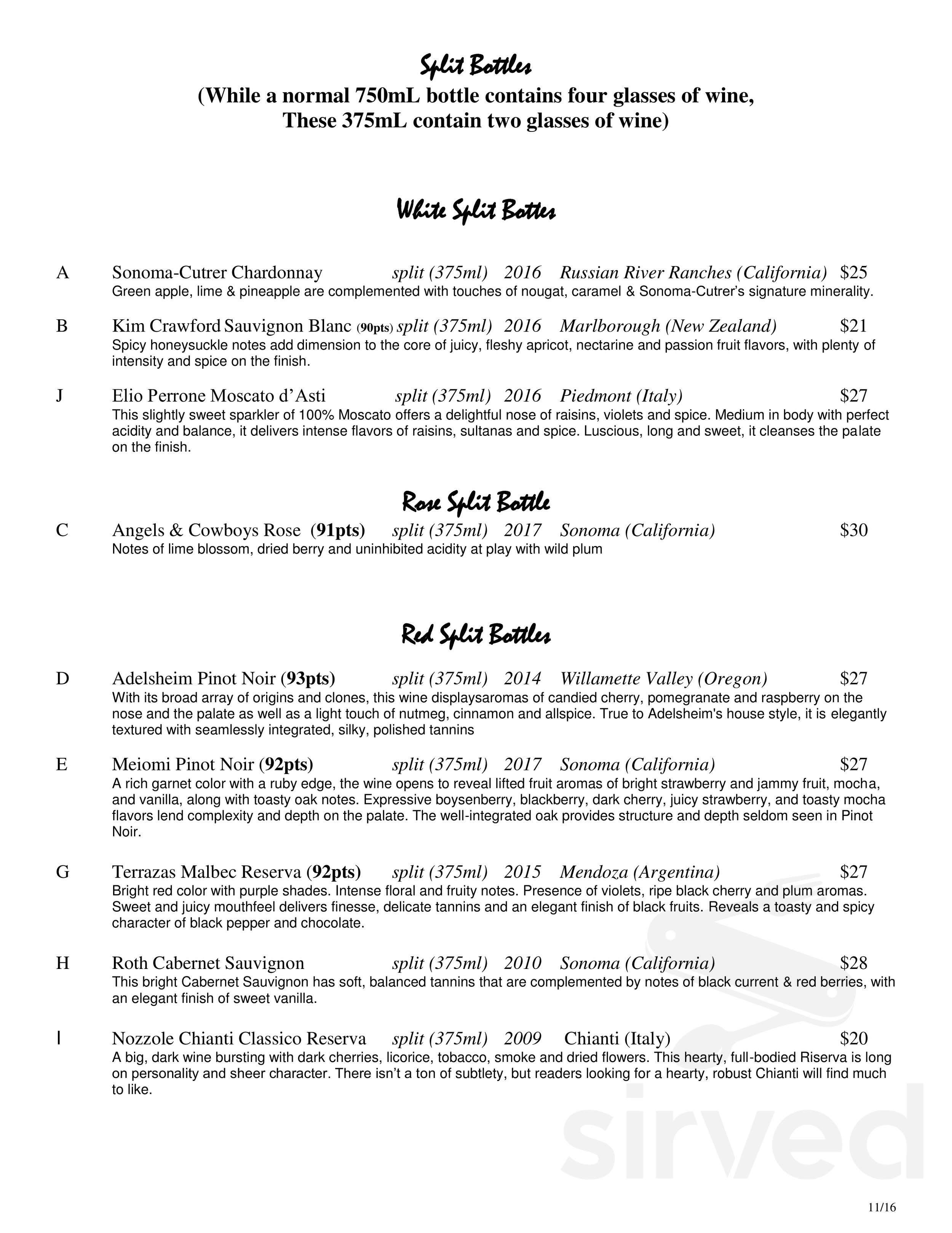 The Grape Taste Restaurant menu in Lake Jackson, Texas, USA