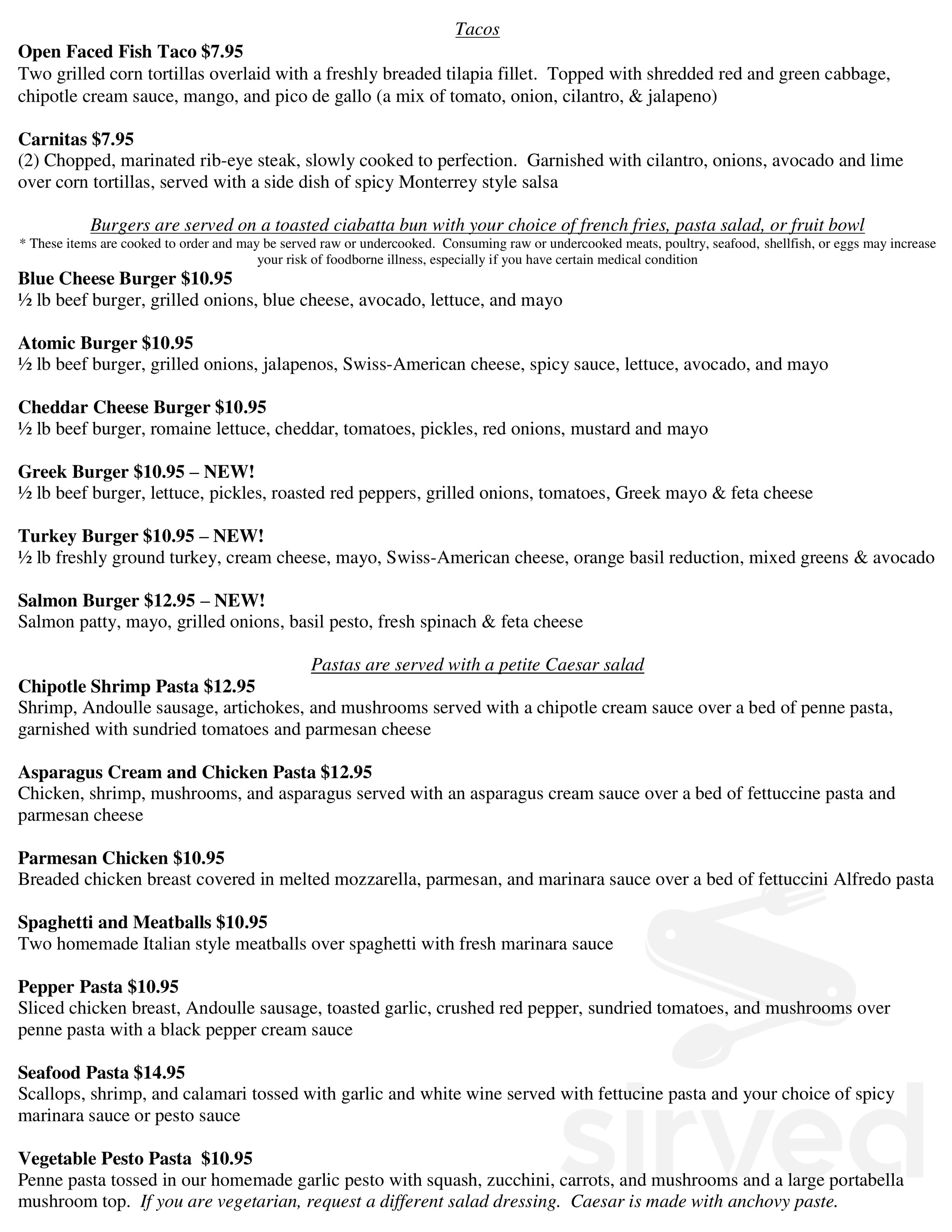 The Grape Taste Restaurant menu in Lake Jackson, Texas, USA