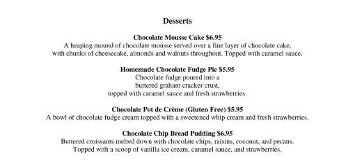 Menu for The Grape Taste Restaurant in Lake Jackson, TX | Sirved