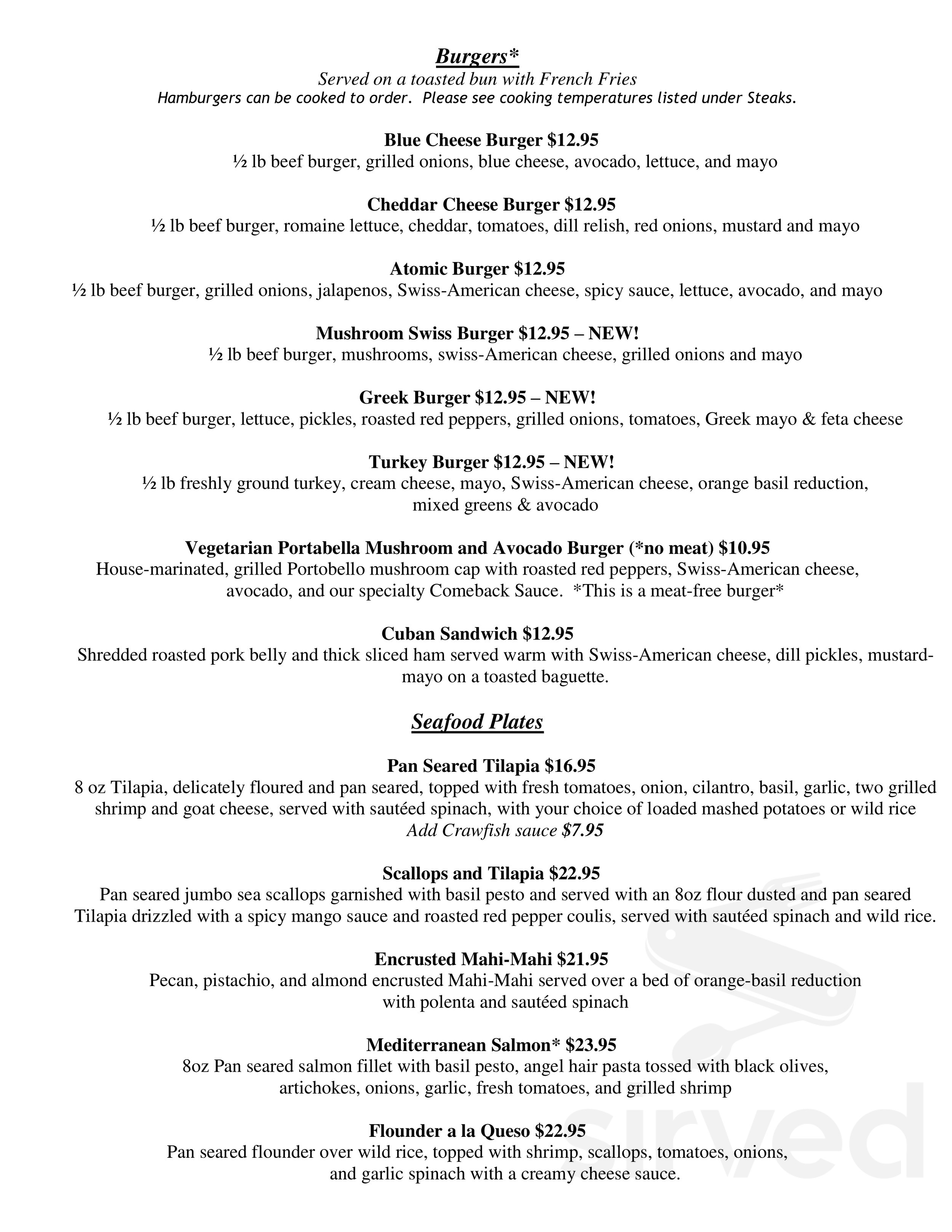 The Grape Taste Restaurant menu in Lake Jackson, Texas, USA