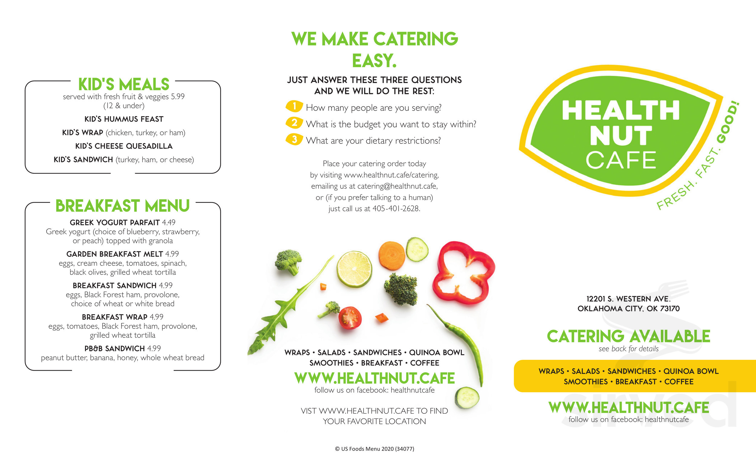 Bee Healthy Cafe (South Western Ave.) menu in Oklahoma City, Oklahoma, USA