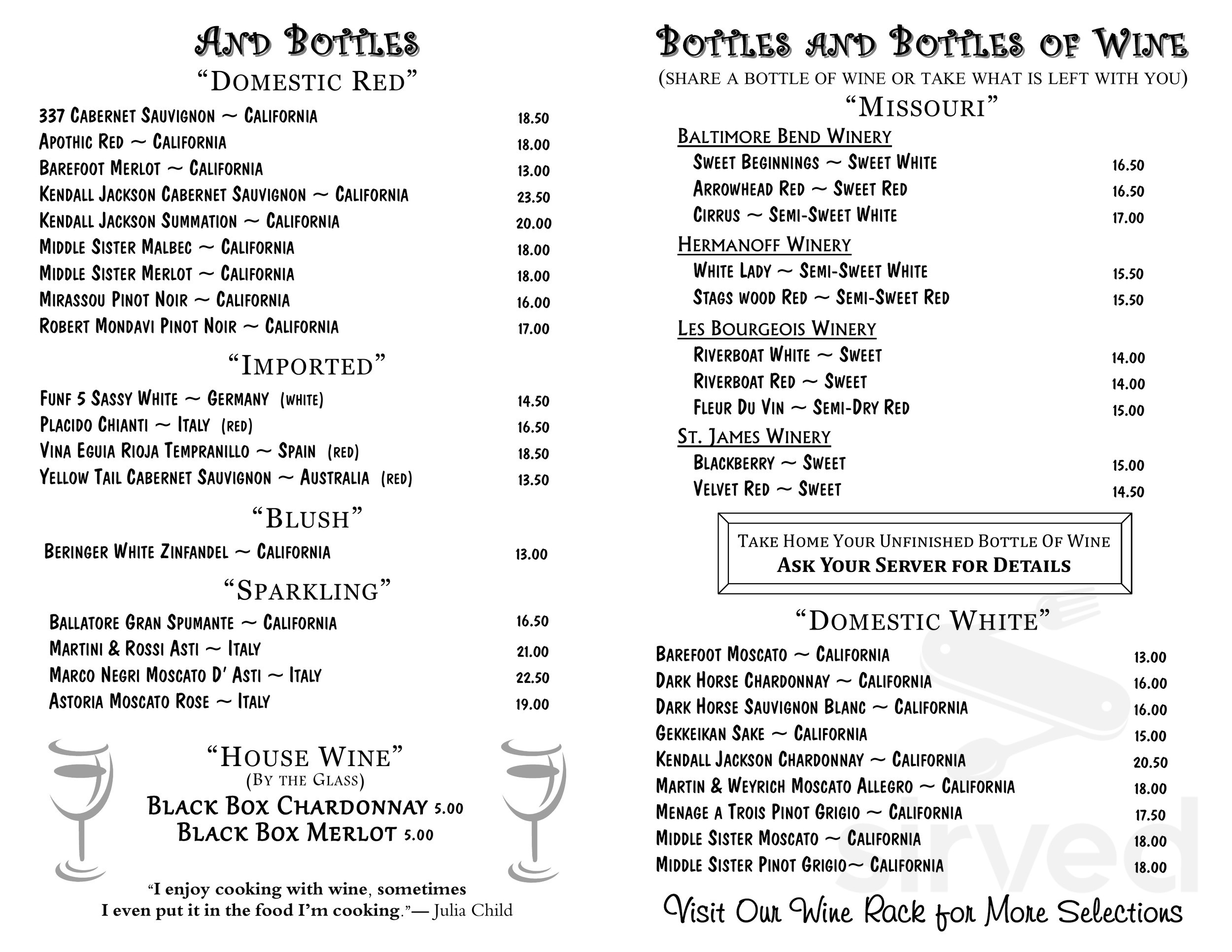 RED SHANTY BBQ & CAFE menus in Higginsville, Missouri, United States