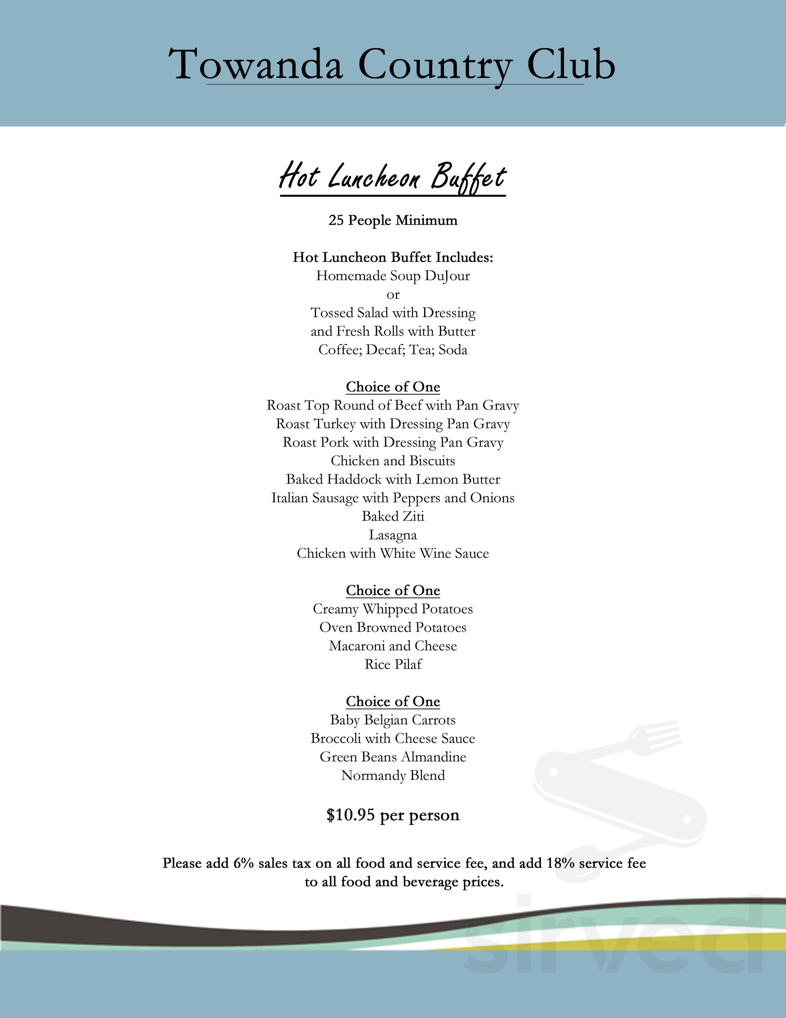 Towanda Golf Club menu in Towanda, Pennsylvania, USA