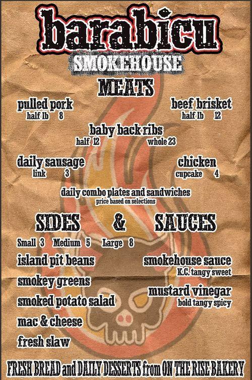 Barabicu Smokehouse menu in Parma, Ohio, USA
