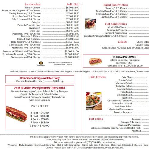 Mr Kold Kuts menu in Orange, Connecticut, USA