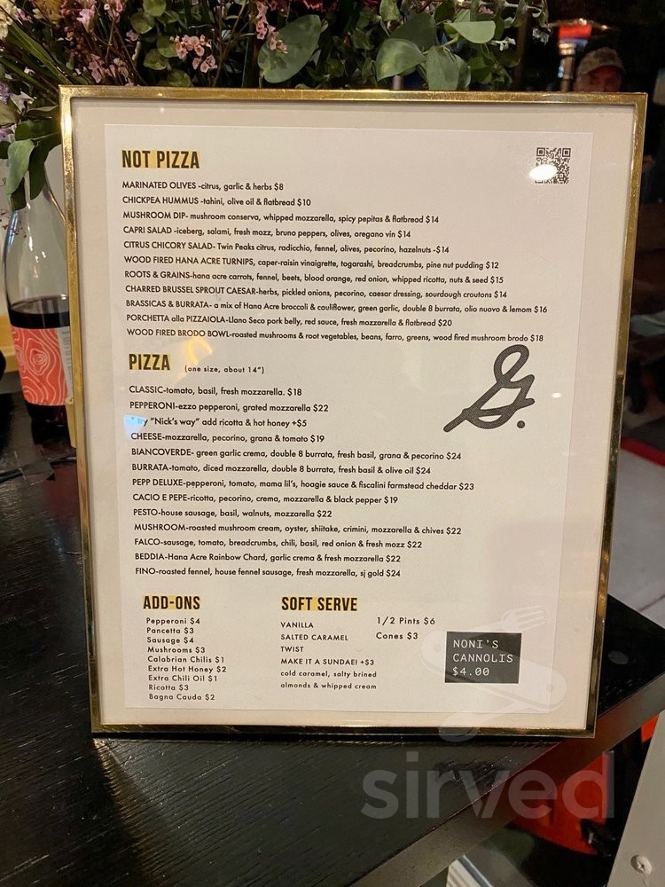 Guantonios Wood Fired menu in Lodi, California, USA