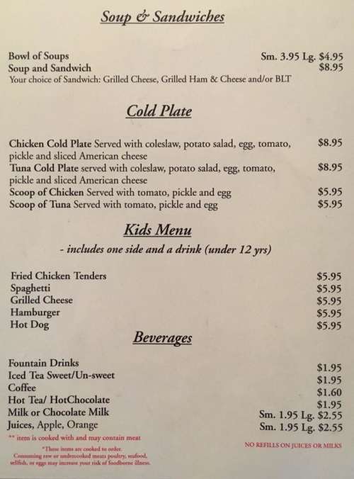 Miki's Restaurant menu in Matthews, North Carolina, USA