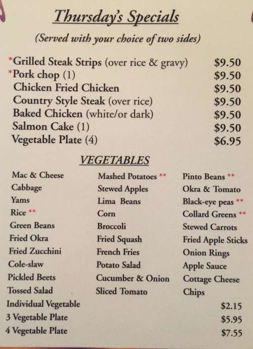 Miki's Restaurant menu in Matthews, North Carolina, USA