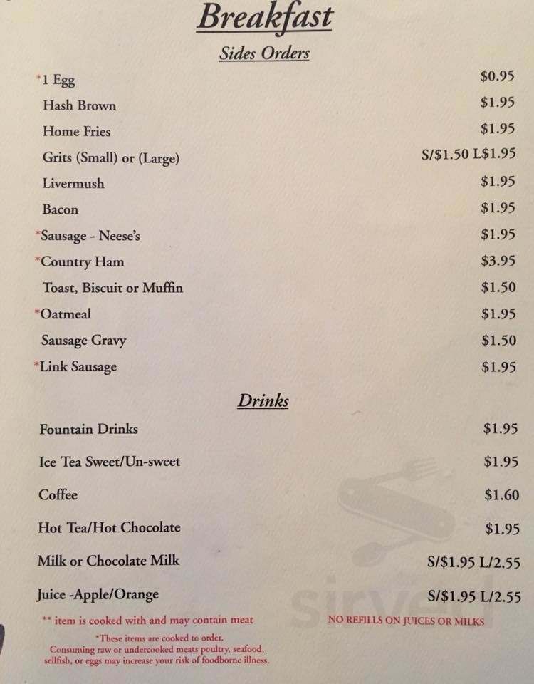 Miki's Restaurant menus in Matthews, North Carolina, United States