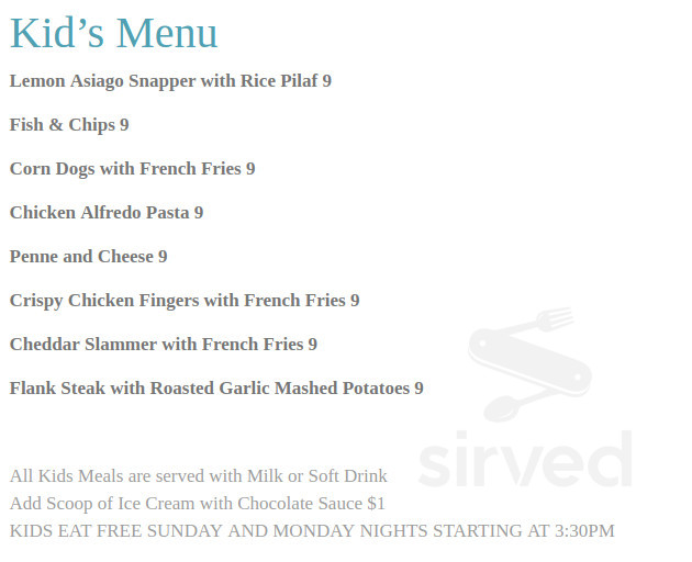 Scott's Seafood on the River menus in Sacramento, California, United States