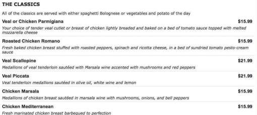 Menu for Remezzo Italian Bistro in Scarborough, ON | Sirved