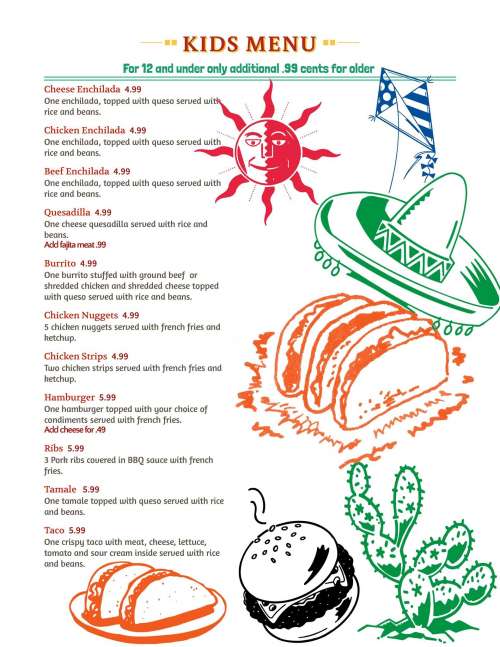 Jocelyn's Mexican Grill menu in Longview, Texas, USA