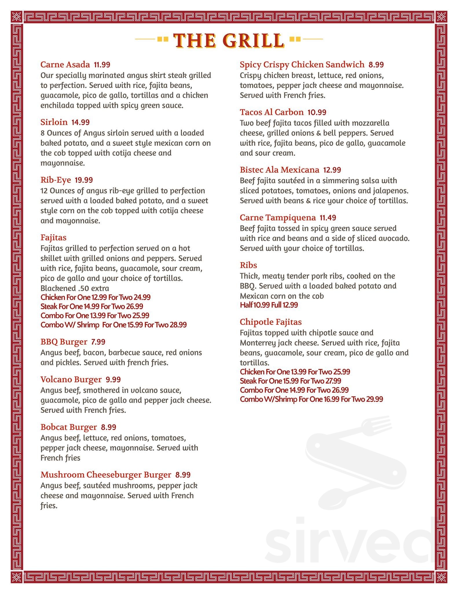 Jocelyn's Mexican Grill menus in Longview, Texas, United States