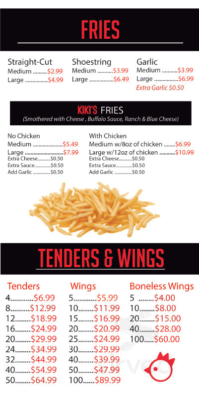 Kiki's Chicken Place menu in Folsom, California, USA