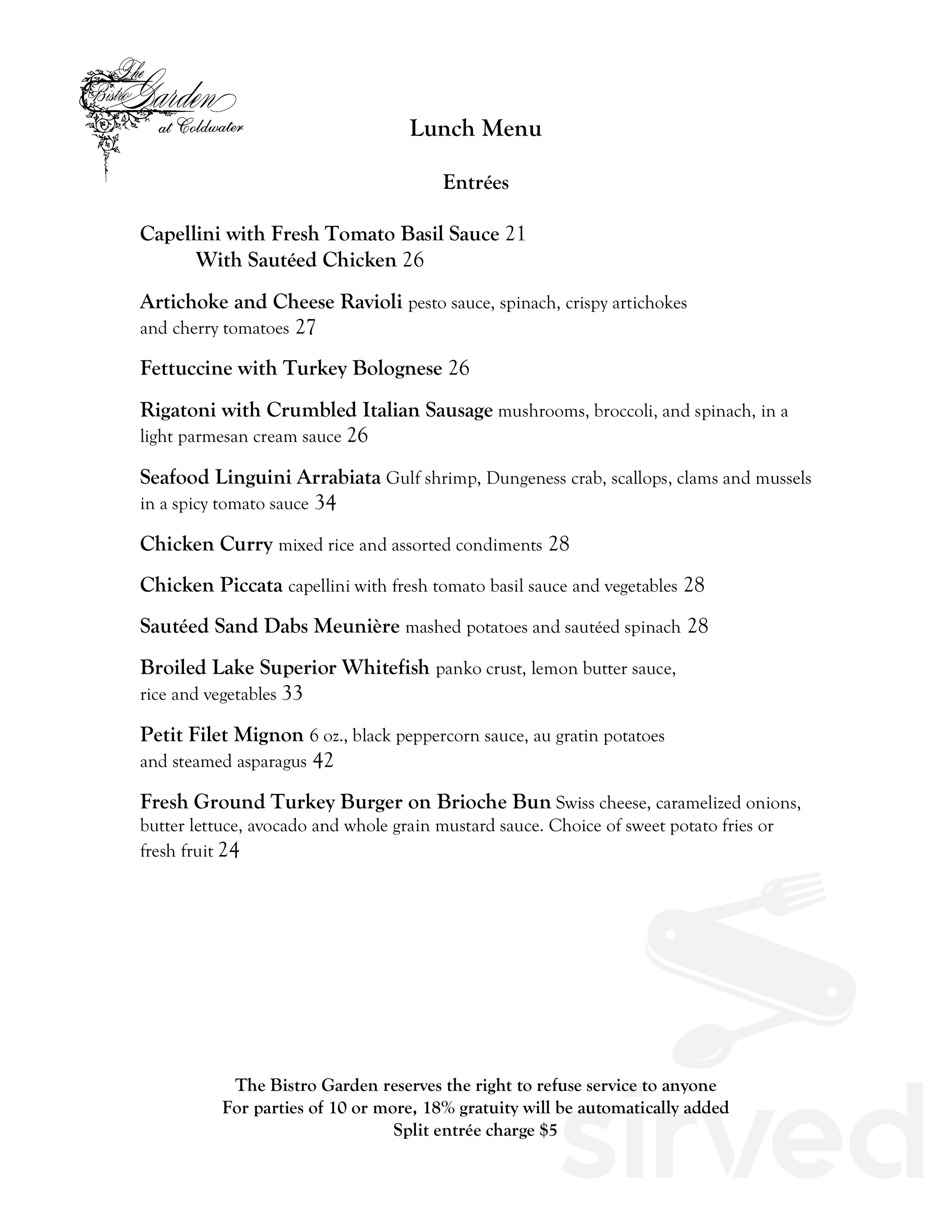 Bistro Garden at Coldwater menus in Studio City, California, United States