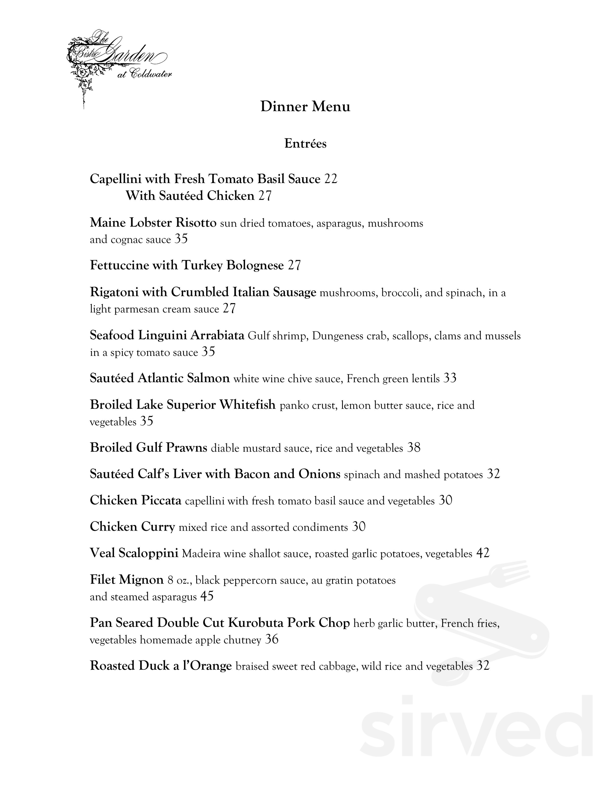 Bistro Garden at Coldwater menus in Studio City, California, United States