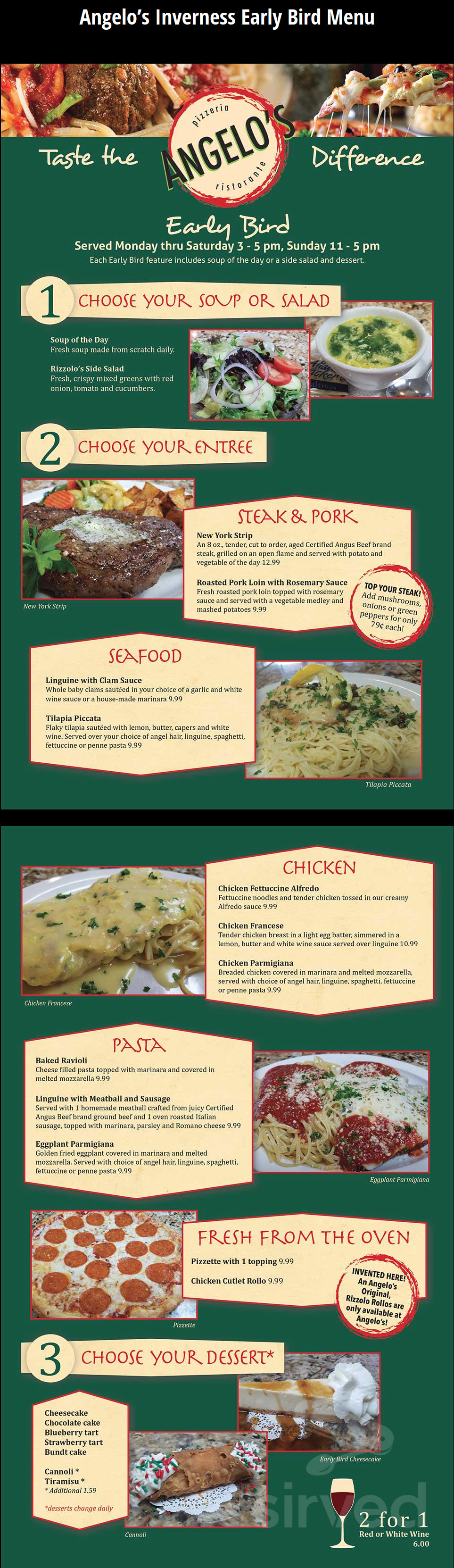 Angelo's Pizzeria 2 menus in Hernando, Florida, United States