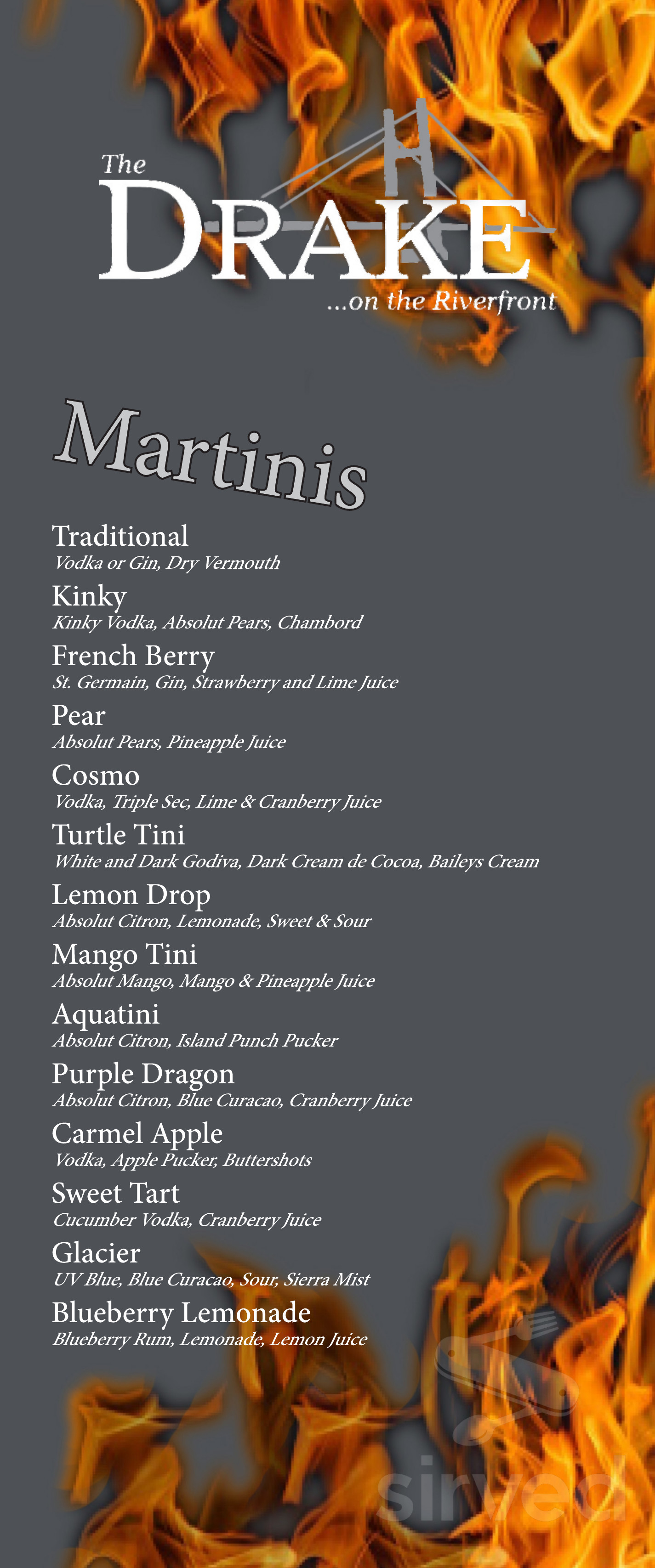 The Drake menus in Burlington, Iowa, United States