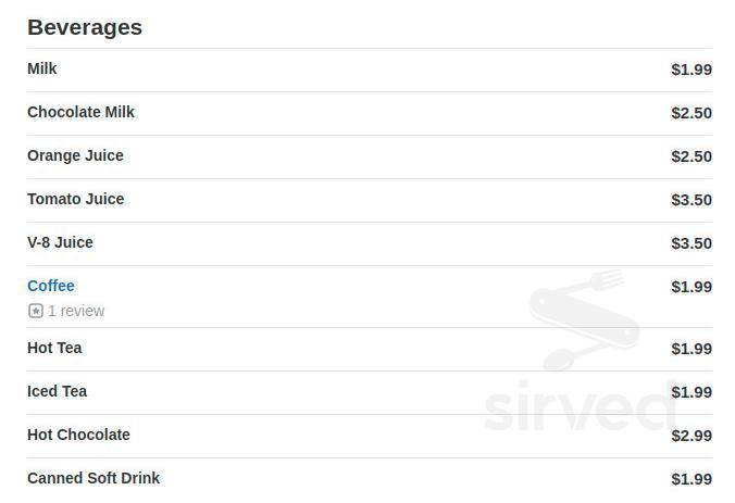 5 Points Cafe menu in Xenia, Ohio, USA