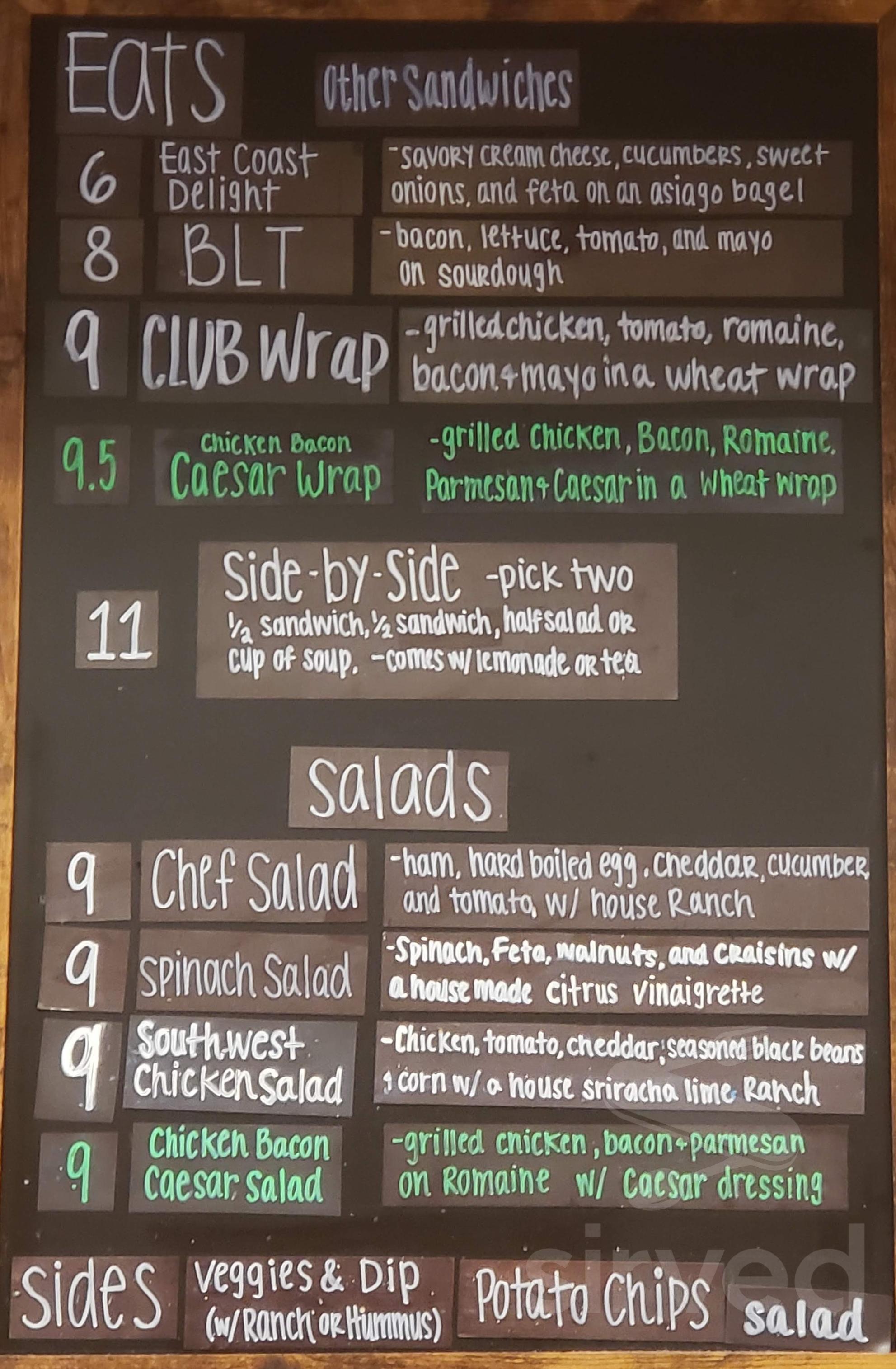 Menu - Mt Sterling IL's Brews | Sirved