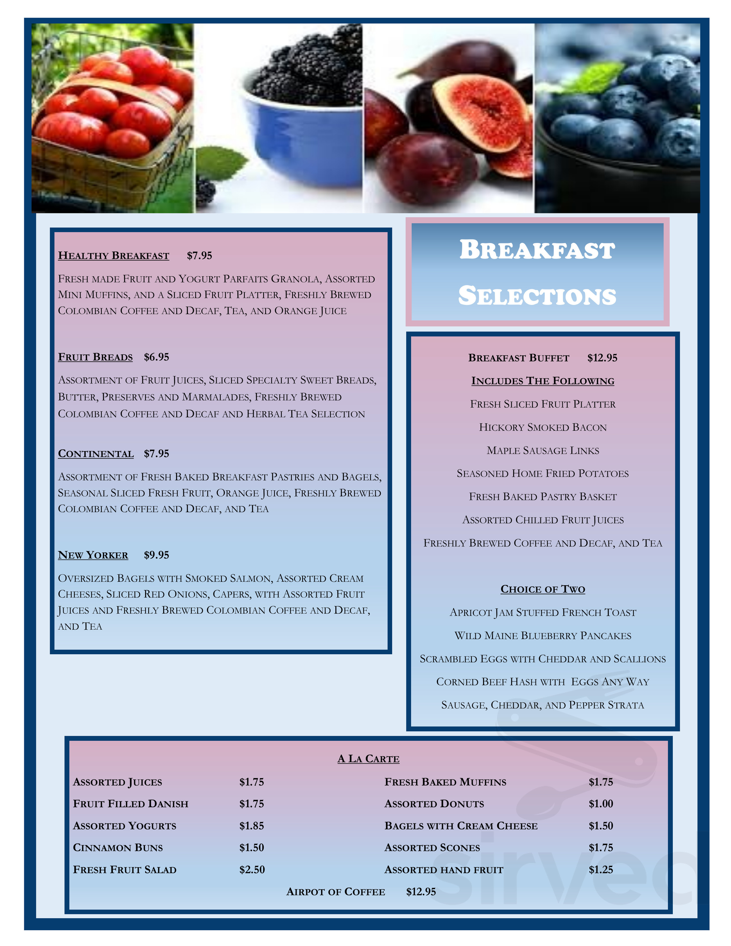 Wellington Cafe menu in Medford, Massachusetts, USA