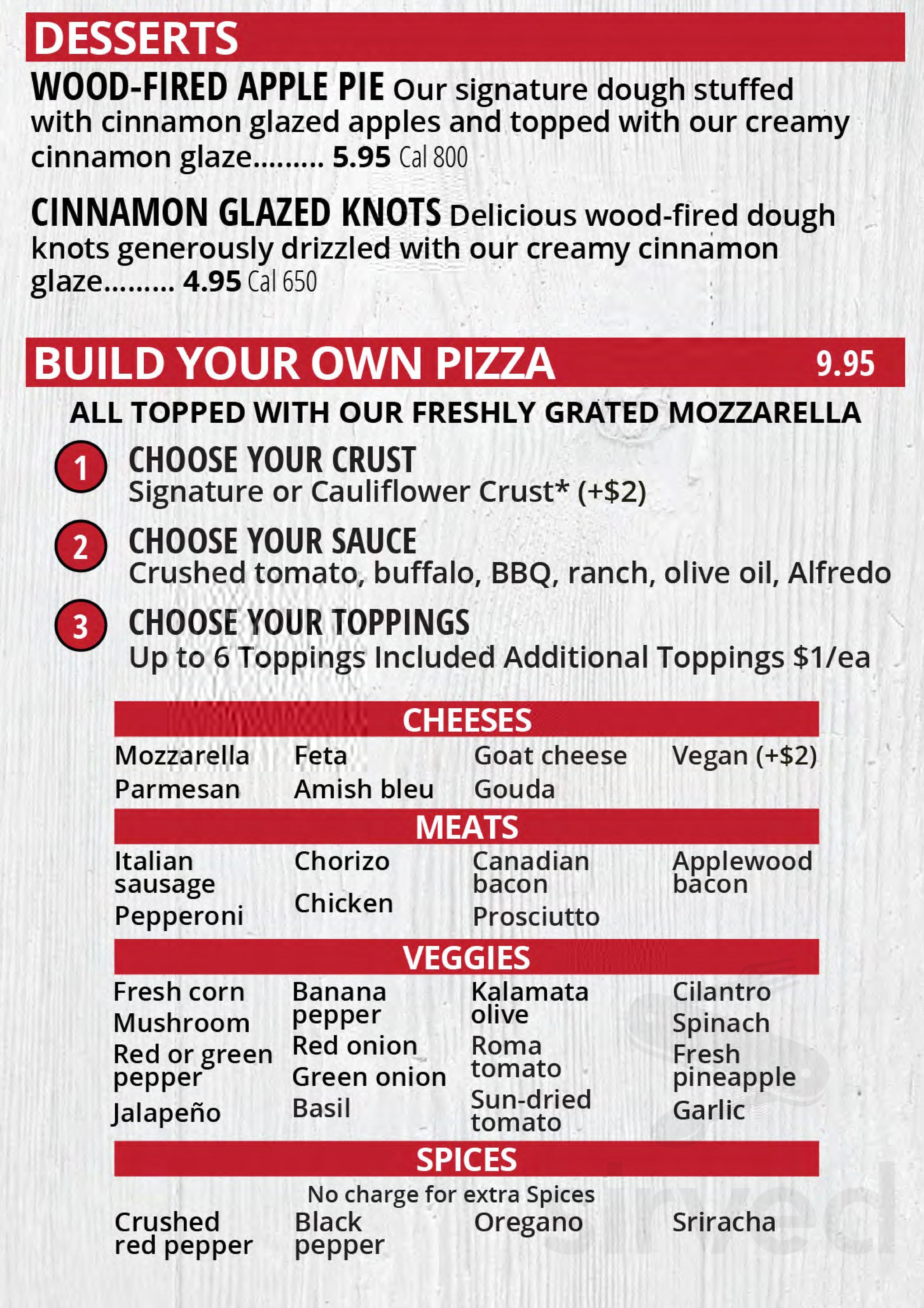 Smokin' Oak Wood-Fired Pizza & Taproom menus in Austin, Texas, United ...