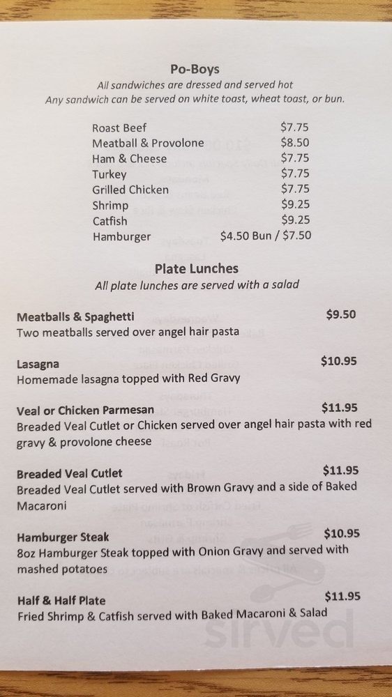 Menu - Norco LA's Lovecchio Deli Inc | Sirved