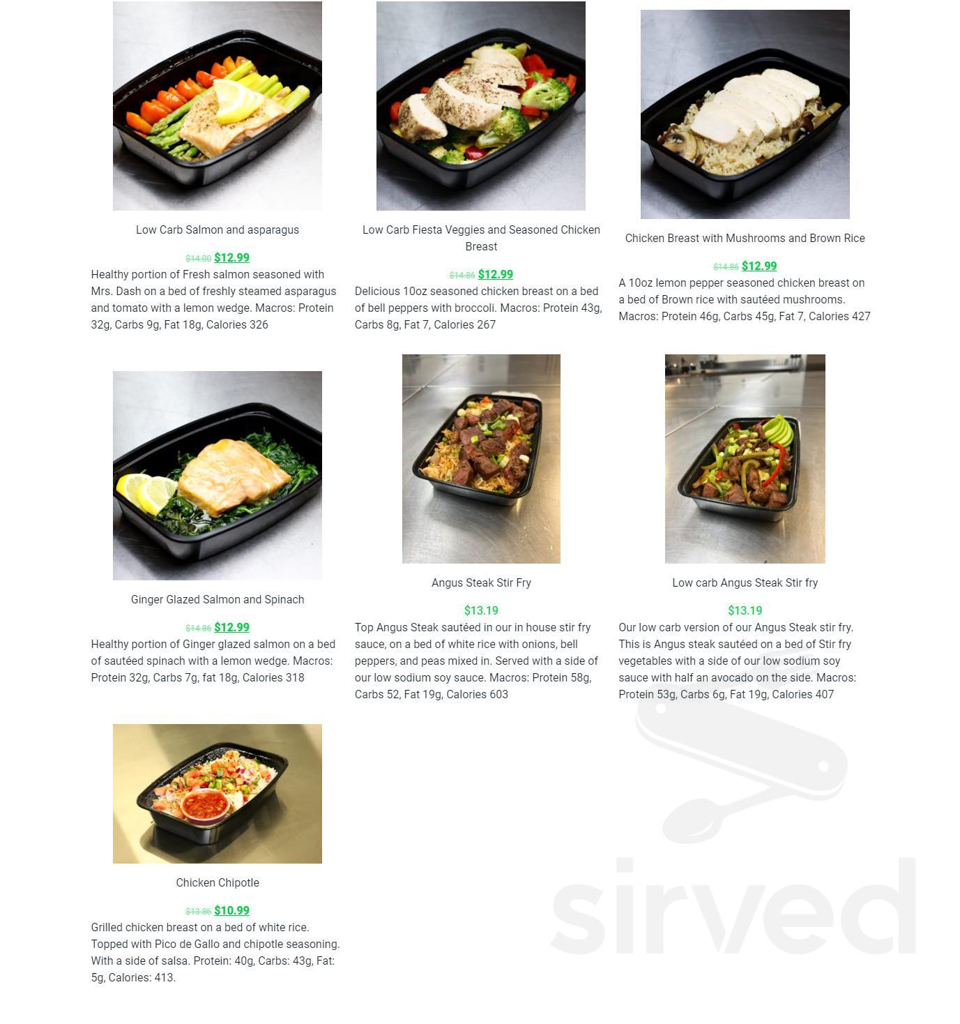 Fit Meals 4u menu in Las Vegas, Nevada, USA