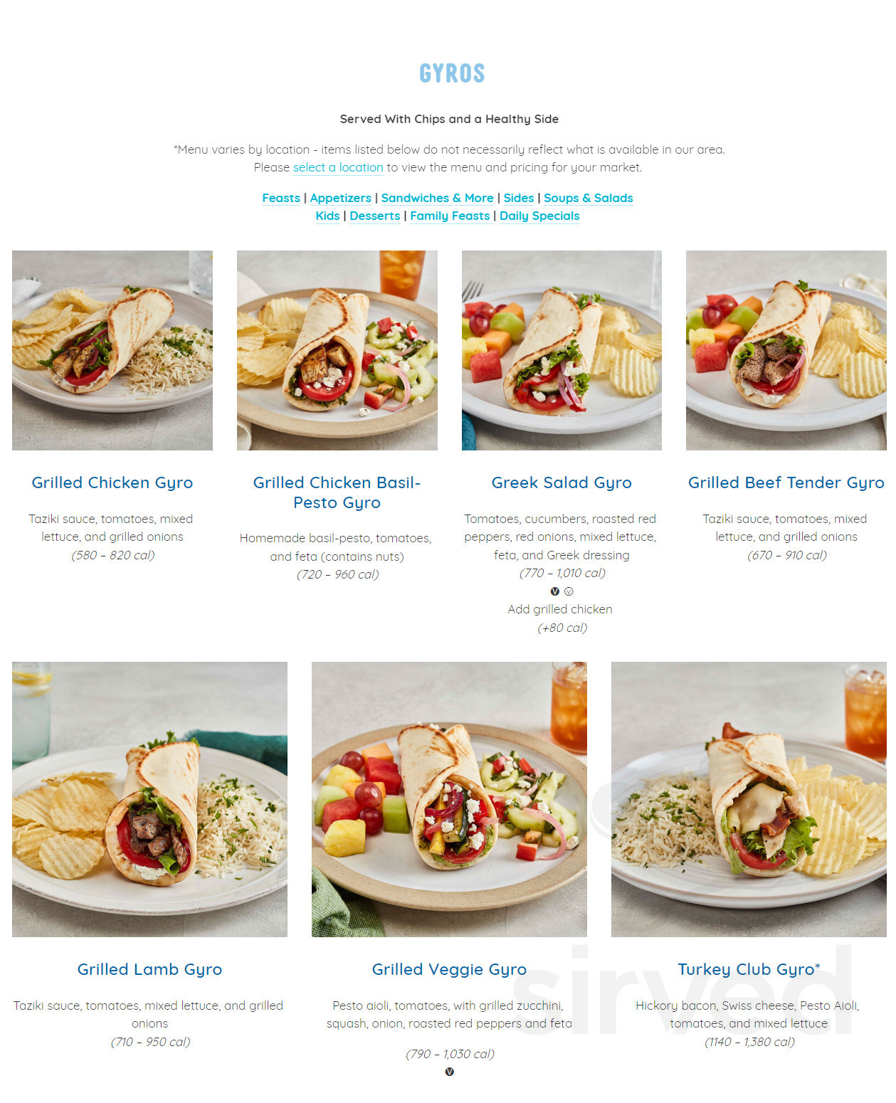 Taziki's Mediterranean Cafe - Mendenhall menu in Memphis, Tennessee, USA