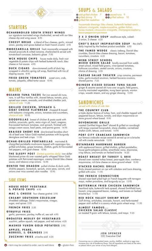 Webb Custom Kitchen menu in Gastonia, North Carolina, USA