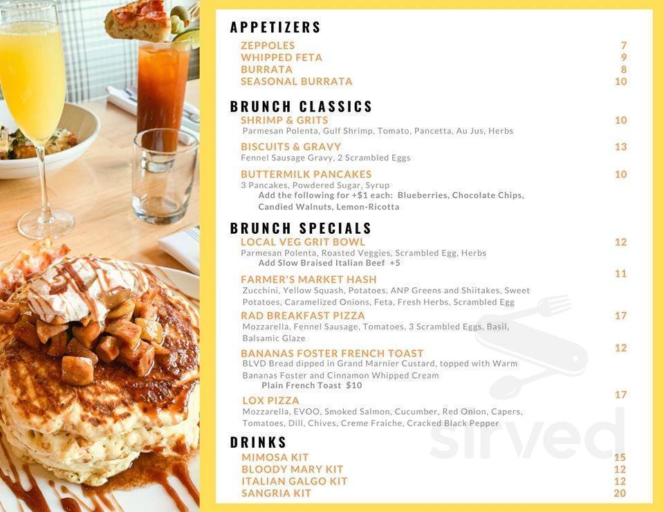 Raduno | Brick Oven & Barroom menus in Little Rock, Arkansas, United States