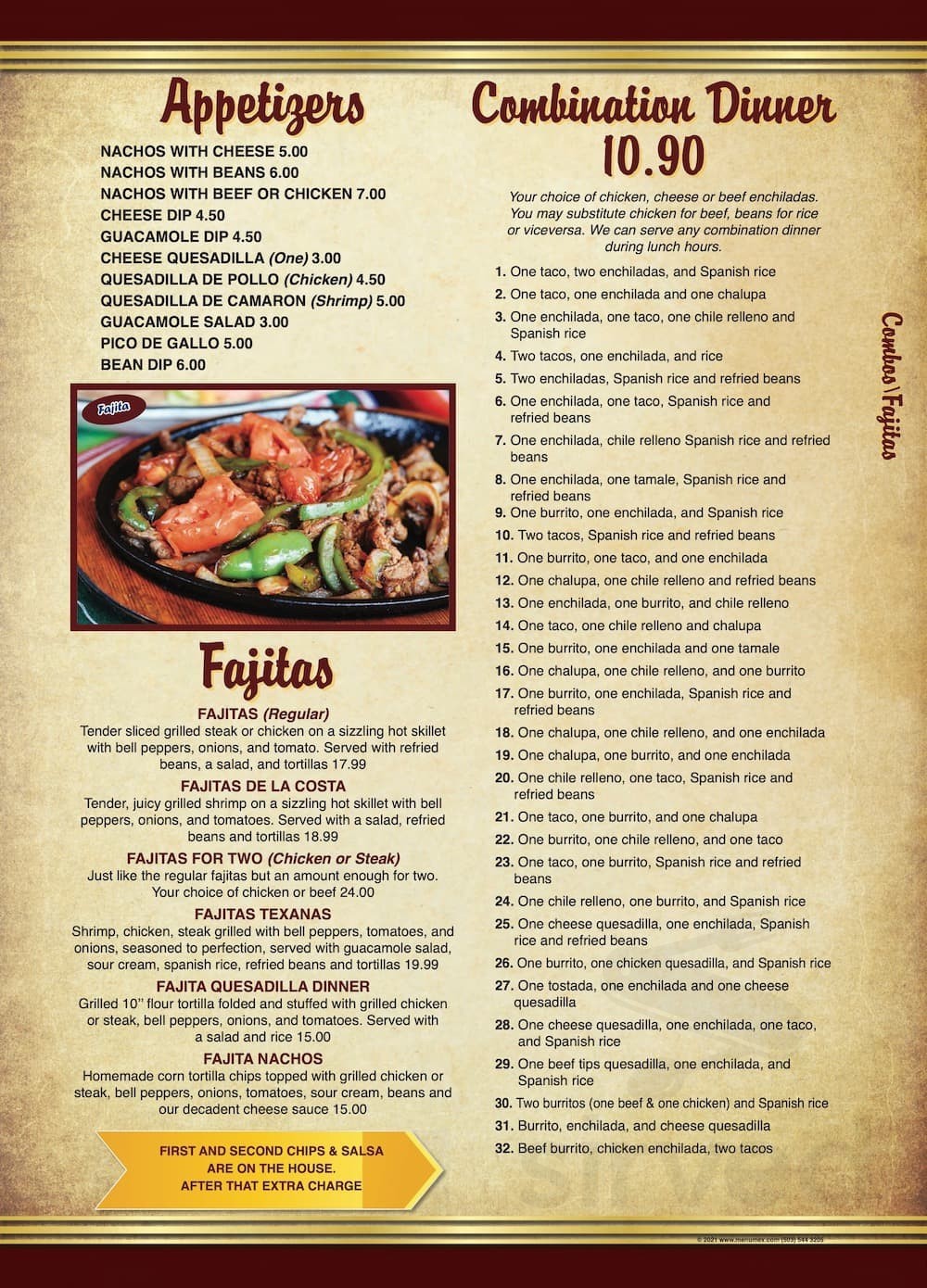 Luna Azteca menus in Johnstown, Pennsylvania, United States