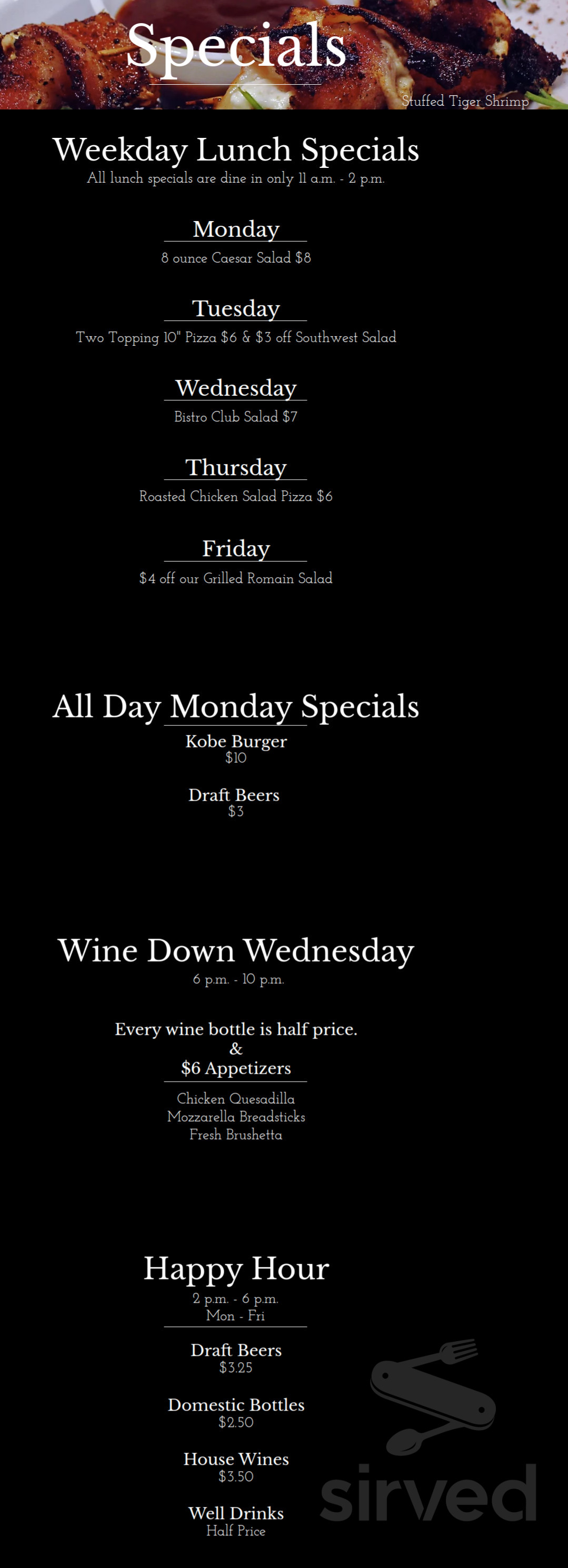 Picasso Bistro & Pizzeria menu in Jackson, Tennessee, USA