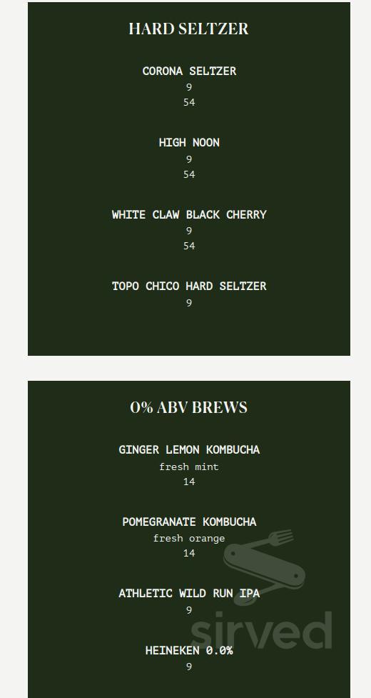 The Crown menu in New York, New York, USA