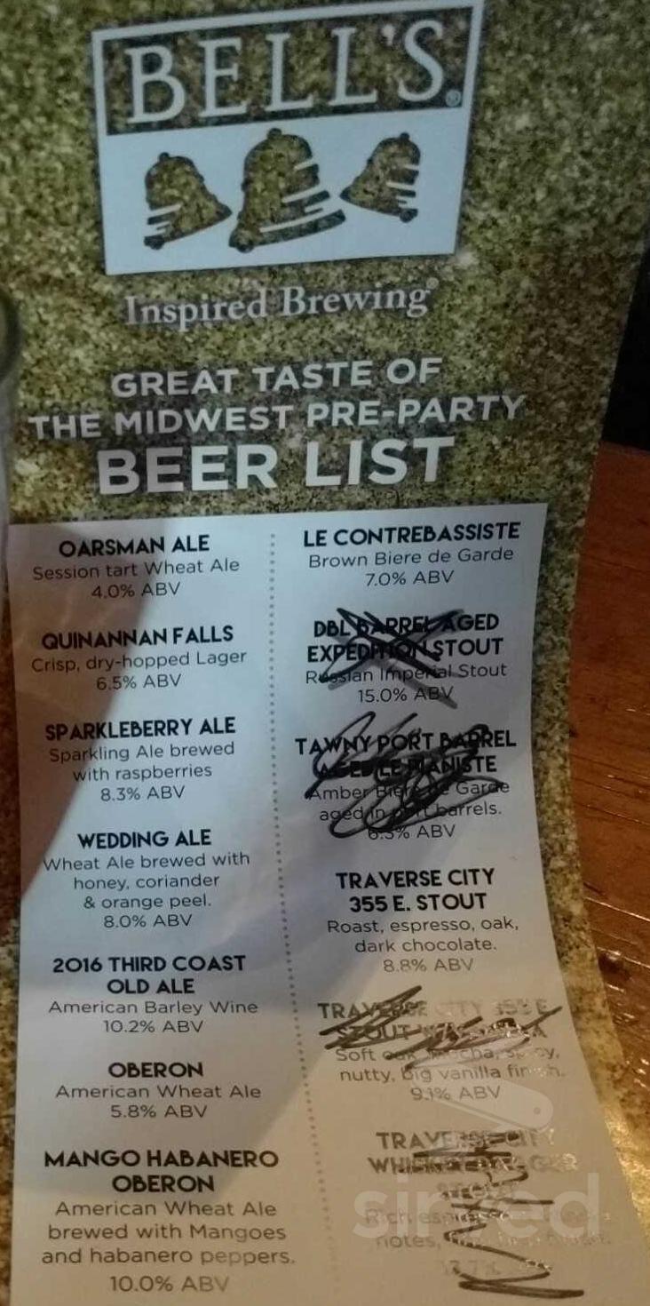 Argus BarGrille menus in Madison, Wisconsin, United States