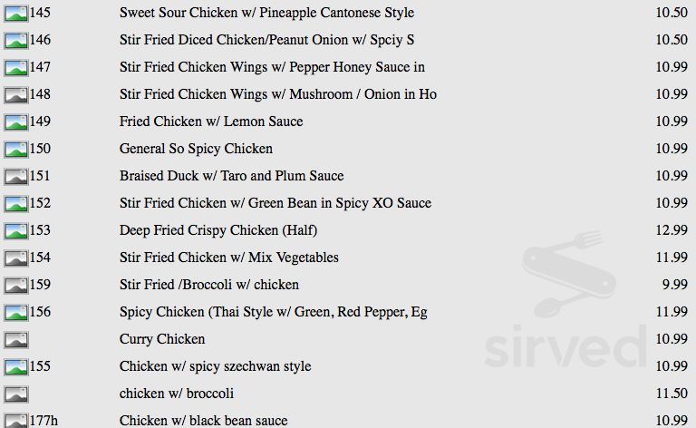 潮州馆 Bayview Court Chinese Restaurant menu in Richmond Hill, Ontario, Canada