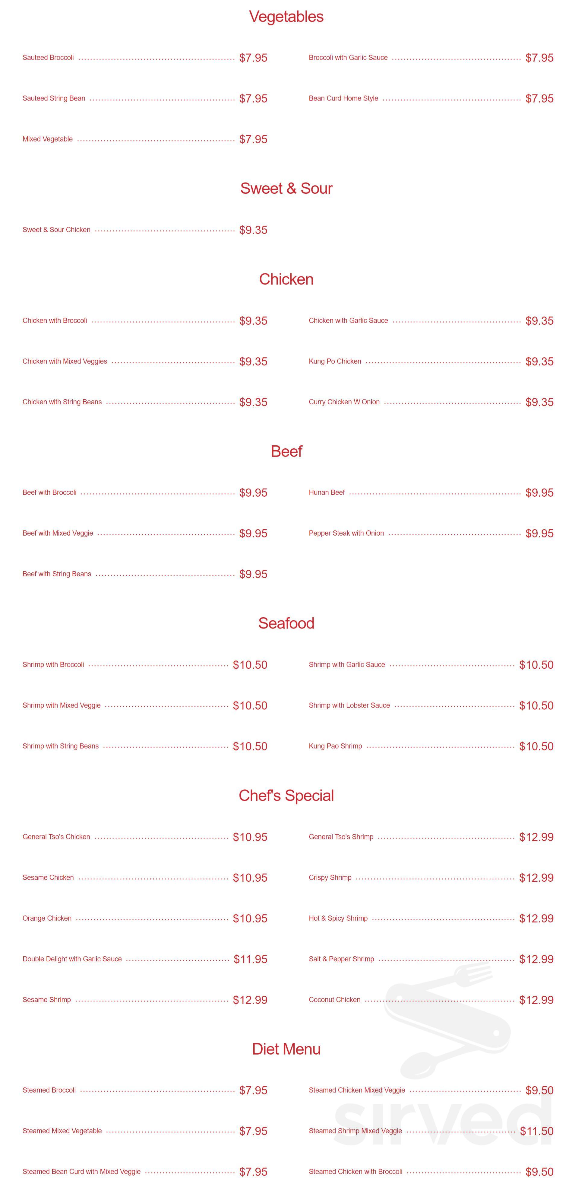 Menu - Johnson City TN's Hibachi Grill & Supreme Buffet | Sirved