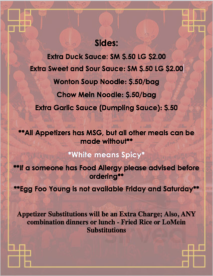 Menu for Fortune Cookie in Windham, ME | Sirved