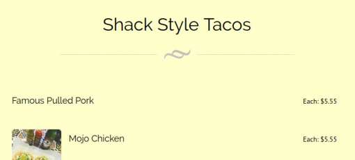 Menu for Taco Shack Bar & Grill in Stuart, FL | Sirved