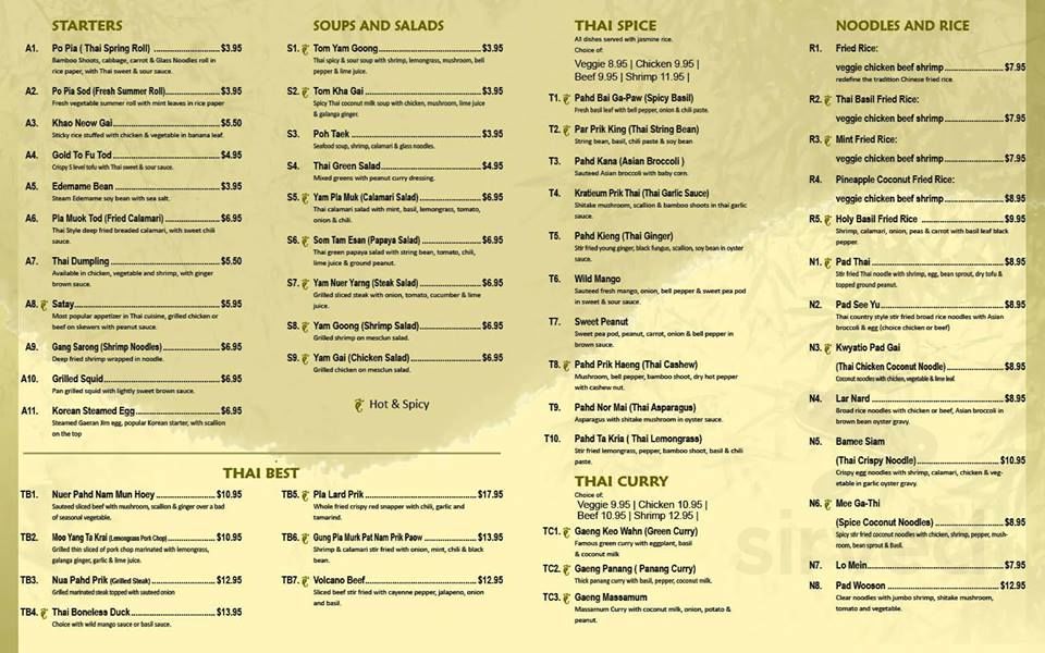 Shui Asian Fusion At village Gate menu in Rochester, New York, USA