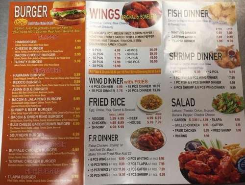 J Burger n Wings menu in Decatur, Georgia, USA